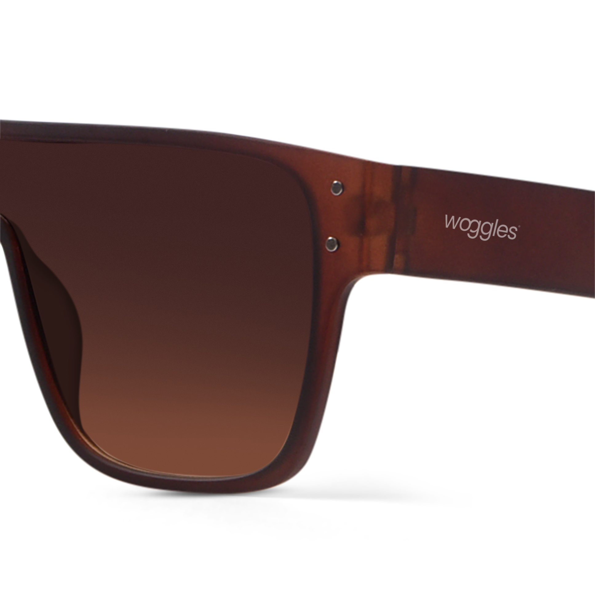 Buy Bash Brown Oversize Sunglasses - Woggles